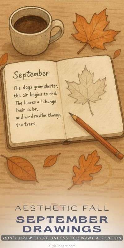 9 Aesthetic September Fall Drawings To Make Your Sketchbook Viral