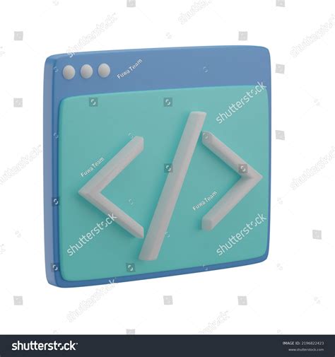 3d Coding Icon Illustration Render Stock Illustration 2196822423 Shutterstock