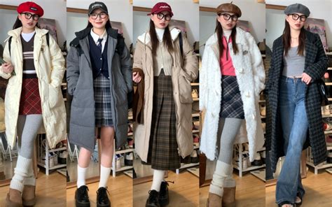 冬季外套分享｜大衣羽绒服韩系学院风 哔哩哔哩