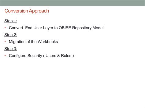 Discoverer To Obiee Migration Ppt
