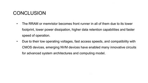 Challenges Of Emerging Memory Memristor Ppt Challenges Of Emerging Memory Memristor Ppt