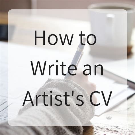 How To Write An Artist S CV How To Sell Art Online Online Marketing For Artists