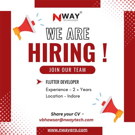 Flutterdeveloper Hiring Indorejobs Mobiledevelopment Indorejobs