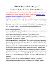 Lab Exercise 3 Pdf CNET 323 Relational Database Management Lab