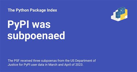 Pypi Was Subpoenaed The Python Package Index Rprogramming