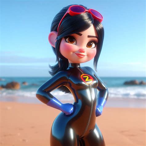 Wetsuit Vanellope Standing In The Beach By Myart70 On Deviantart