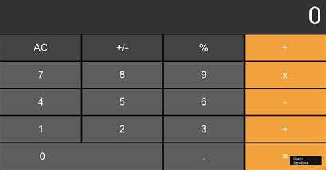 Calculator Codesandbox