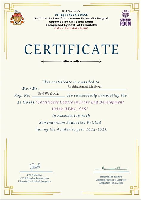 Front End Development Using Html Css Ruchita Madiwal