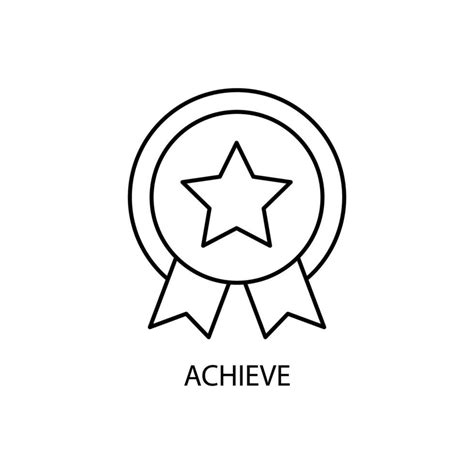 Achieve Concept Line Icon Simple Element Illustration Achieve Concept