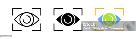 스캔 아이 라인 아이콘 홍채 개인 정보 보호 안전 Id 확인 확인 인식 얼굴 신원 개인 데이터 생체 측정 개념입니다 선에 있는 벡터 아이콘 흰색 배경에 검은색과 화려한