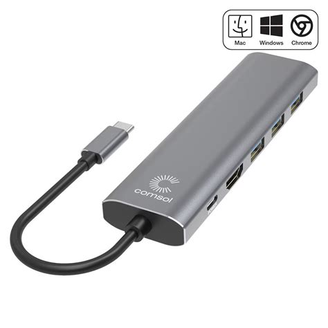 Comsol Usb C 4k Hdmi Multiport Adapter With Usb C Pd Power Cmmp08 Mwave