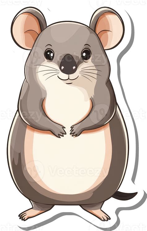 Adorable Gray Mouse Cartoon Character Illustration 55383439 Png