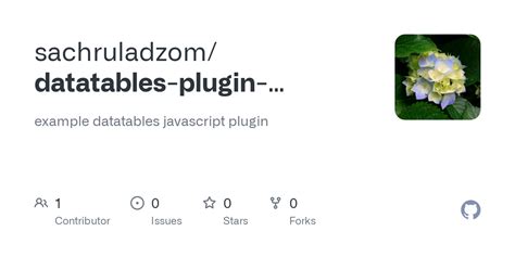 Github Sachruladzomdatatables Plugin Examples Example Datatables