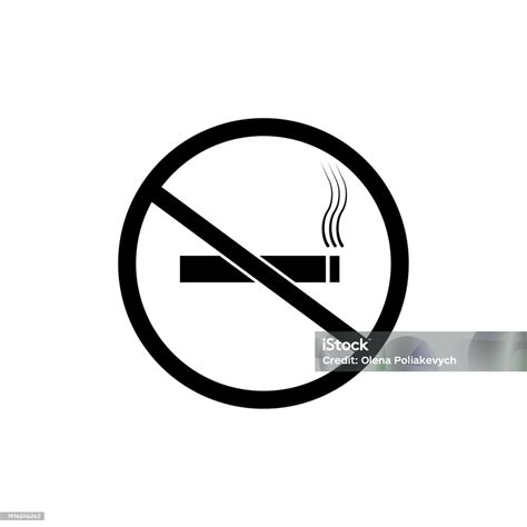 금연 표시 아이콘 담배 기호입니다 벡터 일러스트 레이 션입니다 주당순이익 10 개념에 대한 스톡 벡터 아트 및 기타 이미지 개념 검은색 경계 표지 Istock
