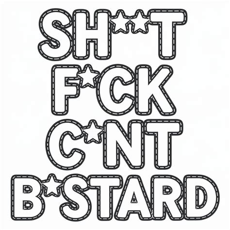 Swear Word Coloring Pages Coloringlib