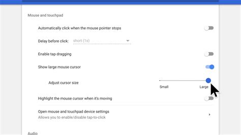 Chrome OS Gets Adjustable Mouse Cursor Size