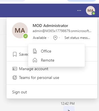 Office How To Create A Status In Microsoft Teams And Apply For All Company Stack Overflow