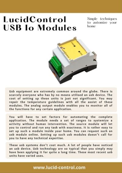 LucidControl USB Io Modules