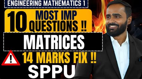 10 Most Important Questionsmatricessppu Engineering Mathematics 1pradeep Giri Sir Youtube