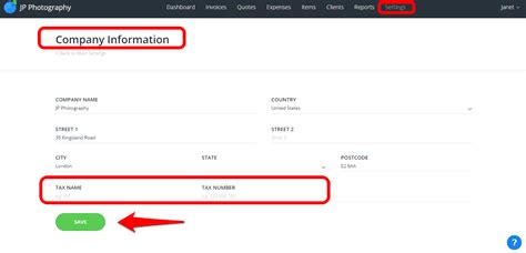 How To Change My Company S Tax Name And Tax Number Account And Subscription InvoiceBerry