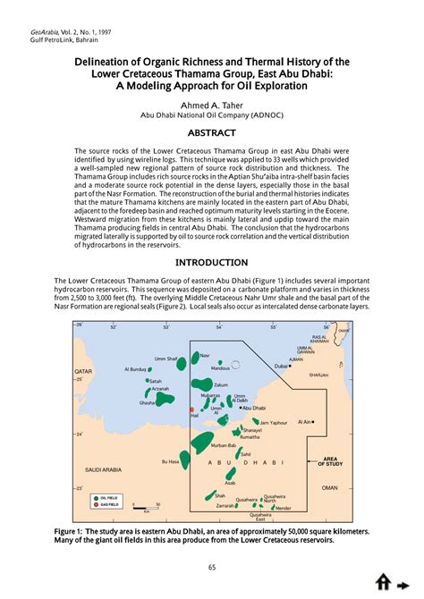 Pdf Delineation Of Organic Richness And Thermal History Of The Lower Cretaceous Thamama Group