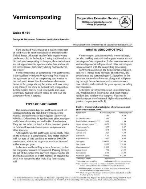 Vermicomposting New Mexico State University