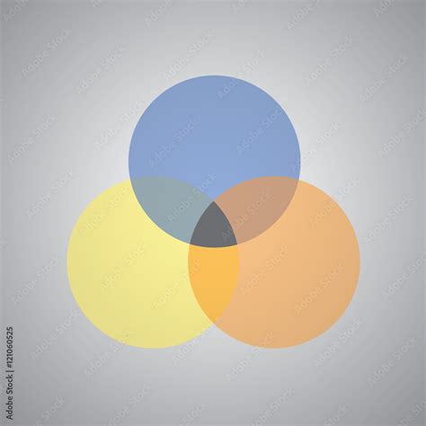 Three Intersection Circles Design Stock Vector Adobe Stock