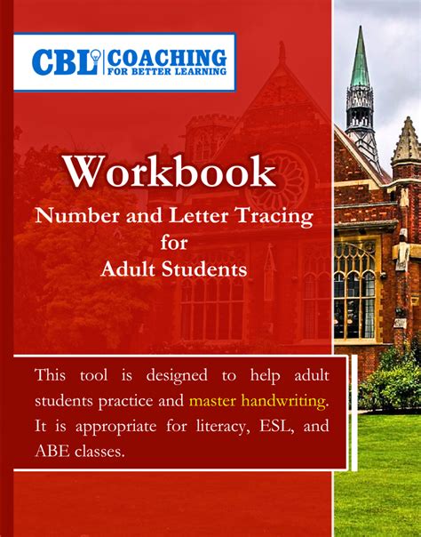 Workbook Number And Letter Tracing For Adult Students Cbl Services