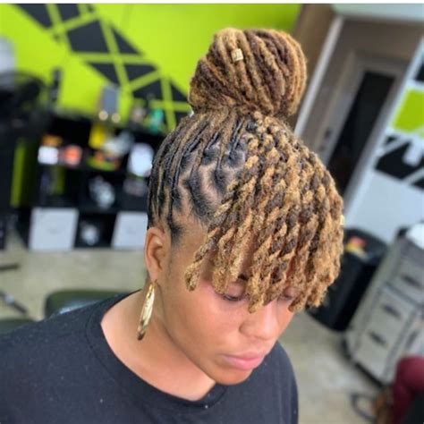 👑 Crowned By Ak 👑 On Instagram “bun And Bangs 🤗 Locs Weddinghair