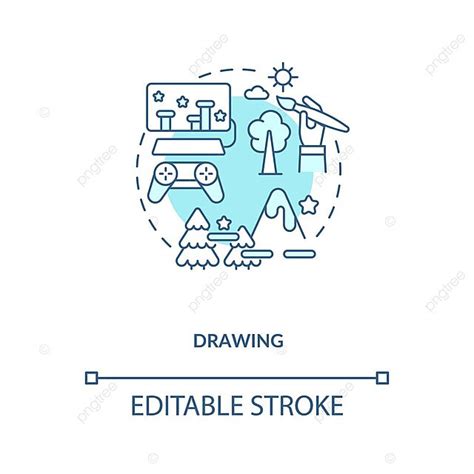 Drawing Concept Icon Notion Blue Character Vector Notion Blue