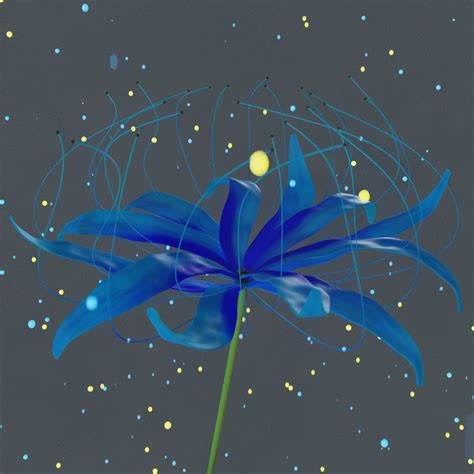 Blue Spider Lily 3d Model Cgtrader