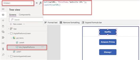 Create Hyperlink Button In Power Apps
