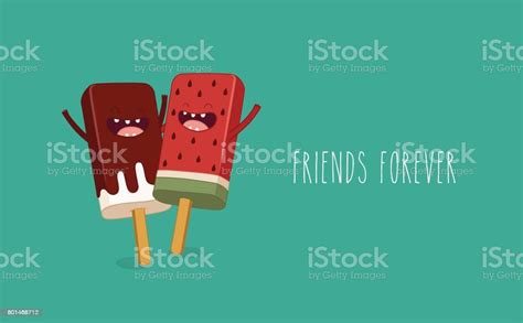 여름 인사말 카드입니다 수 박 조각와 안경 연설 거품에 손으로 쓴 텍스트 안녕하세요 여름 아이스크림 귀여운 그림 인사말 카드 또는 포스터 인쇄 과일에 대한 스톡 벡터 아트