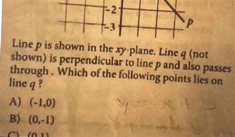 solved line p is shown in the xy plane line q not shown is