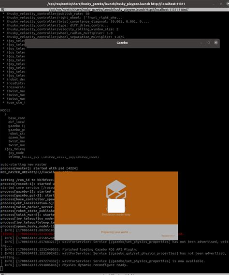 Gazebo Husky Simulation Installation But There Is An Error About
