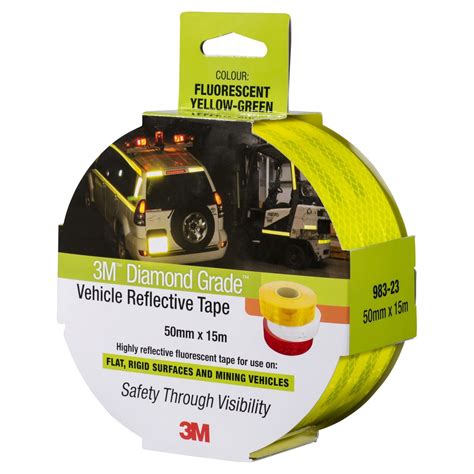 3m Diamond Grade Reflective Tape Fluylwgrn 50mm X 15m Roll For Sale