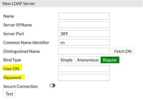 Ldap Regular Bind Type Fortinet Community