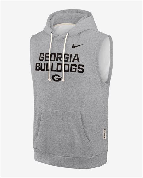 Georgia Sideline Mens Nike Dri Fit College Sleeveless Pullover Hoodie