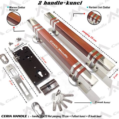 Set Buah Handle Pintu Rumah Kunci Panjang Cm Tarikan Pintu Rumah Pegangan Pintu Rumah