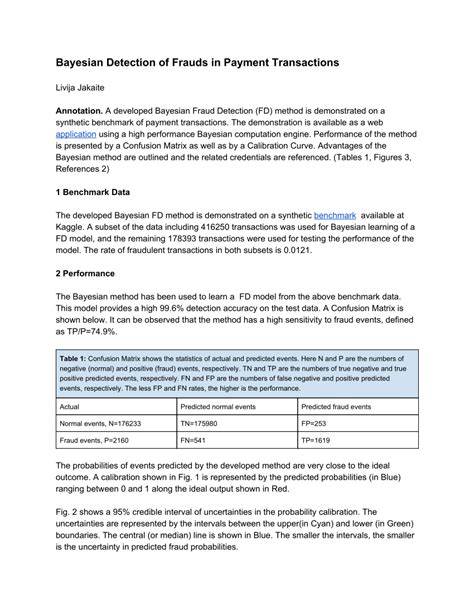 pdf bayesian detection of frauds in payment transactions
