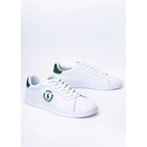 Sneakersy Męskie Białe Polo Ralph Lauren Hrt Crt Cl Sneaker Peeker