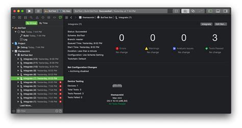 Xcode Server And Bots Xcodes Continuous Integration System By Matt Massicotte Medium