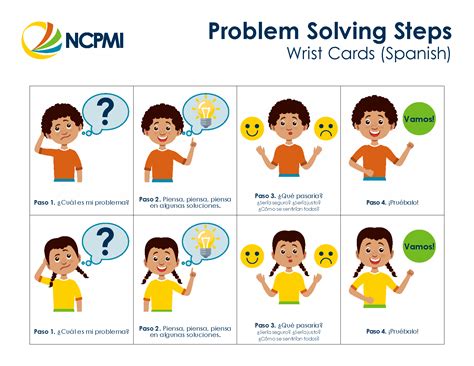 Problem Solving Steps Wrist Cards Spanish National Center For Pyramid Model Innovations