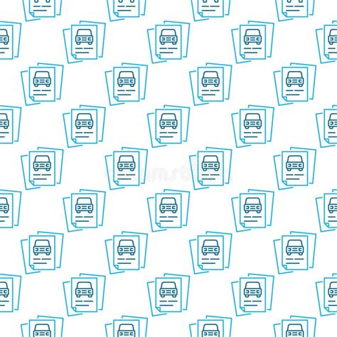 Carsharing Documents Vector Concept Outline Seamless Pattern Stock Vector Illustration Of