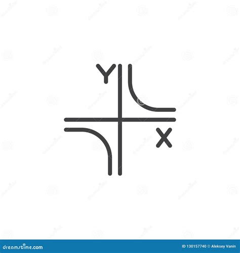 Coordinate Axis Outline Icon Stock Vector Illustration Of Sign Pictogram 130157740