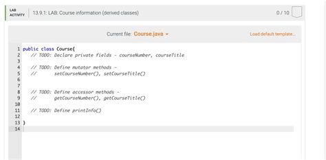 Solved Given Main Define A Course Base Class With Methods