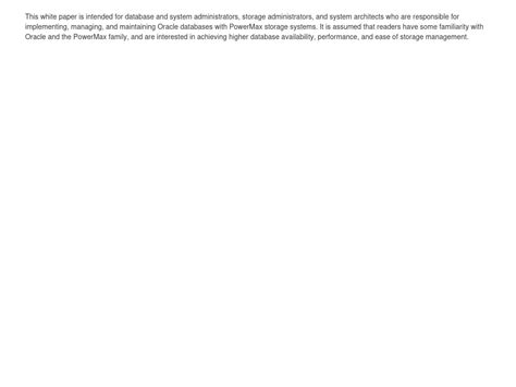Audience Deployment Best Practices For Oracle Databases With Dell Emc