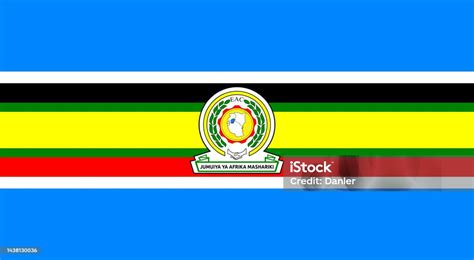 동아프리카 공동체 얇은 노란색 줄무늬가 녹색으로 장식된 파란색 배경 검은색과 빨간색의 두 개의 얇은 줄무늬 흰색으로 장식된 파란색 배경 줄무늬의 중앙이 엠블럼입니다 0명에
