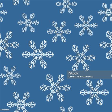 파란색 배경에 흰색 눈송이가있는 겨울 원활한 패턴 직물 섬유 벽지 포스터 선물 포장지에 대한 벡터 일러스트레이션 크리스마스 벡터 일러스트레이션 떨어지는 눈 0명에 대한 스톡