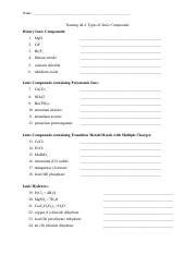 Naming All Types Of Ionic Compounds Pdf Name Naming ALL Types Of Ionic Compounds Binary Ionic